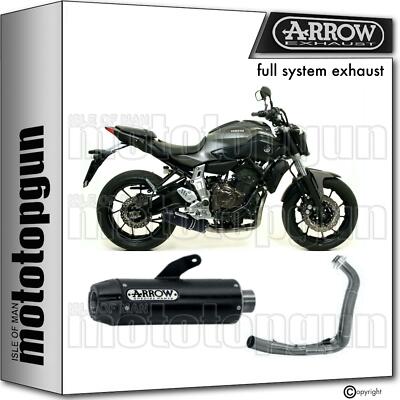 ARROW FULL EXHAUST OK JET-RACE BLACK STEEL C YAMAHA MT07 MT 07 2014 14 ...