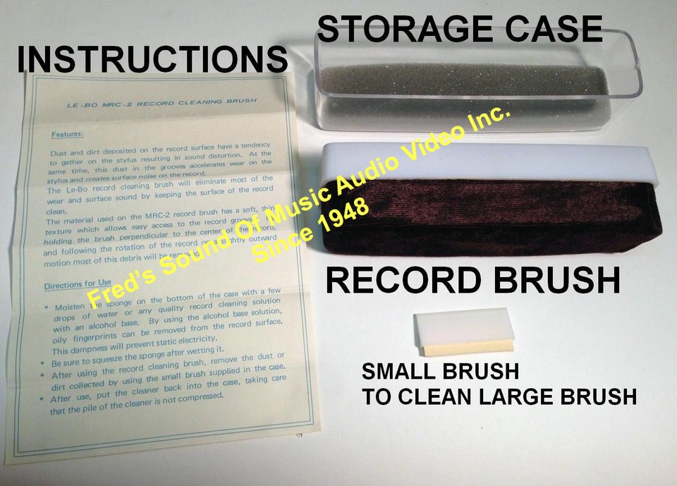 NEW Disc Washer Magnetic Record Cleaner Brush Le-Bo Vinyl Dust Cleaning ...