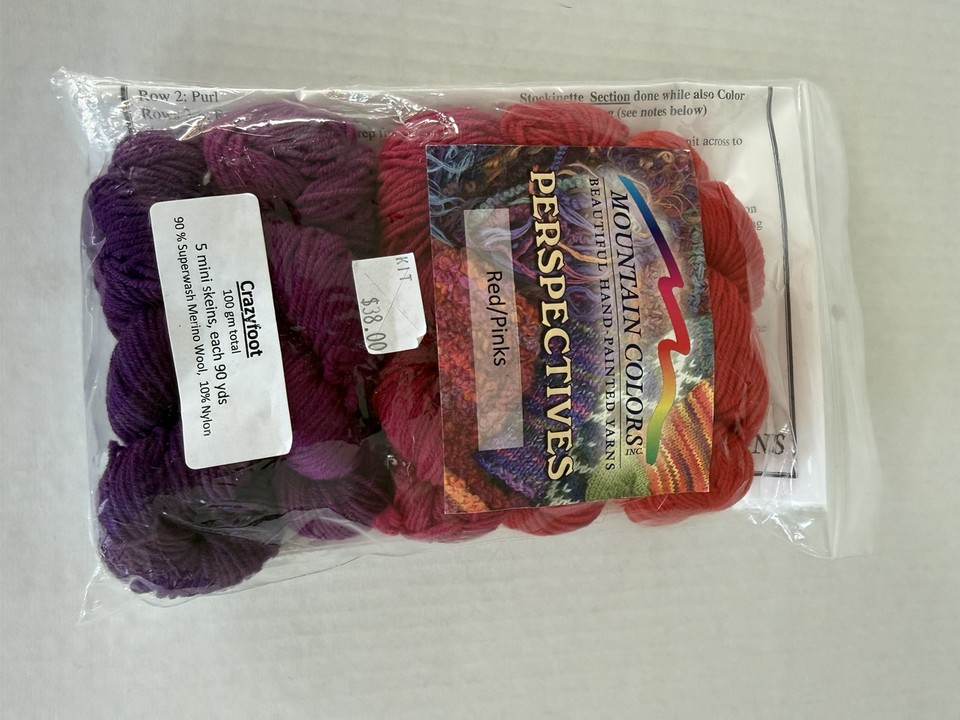 Mountain Colors Perspectives Set Of 5 Mini Skein Each 90 yds Red/Pink ...