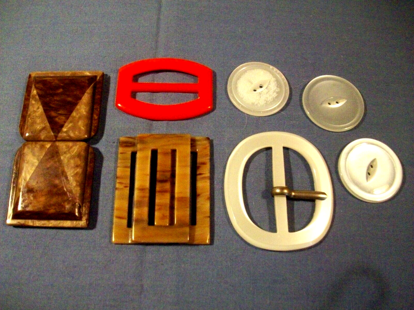 ART DECO BELT BUCKLES 1930's40's Vintage Tortoise Sh… - Gem