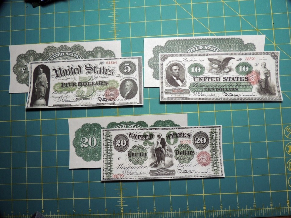 1863 Legal Tender Set Reproduction U.S. Currency Paper Money Copy | eBay