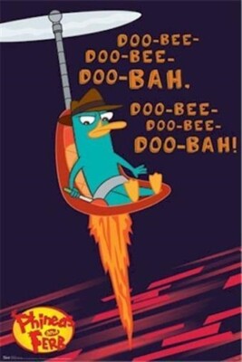 PHINEAS AND FERB ~ PERRY DOO BEE BAH 22x34 CARTOON POSTER Disney NEW ...