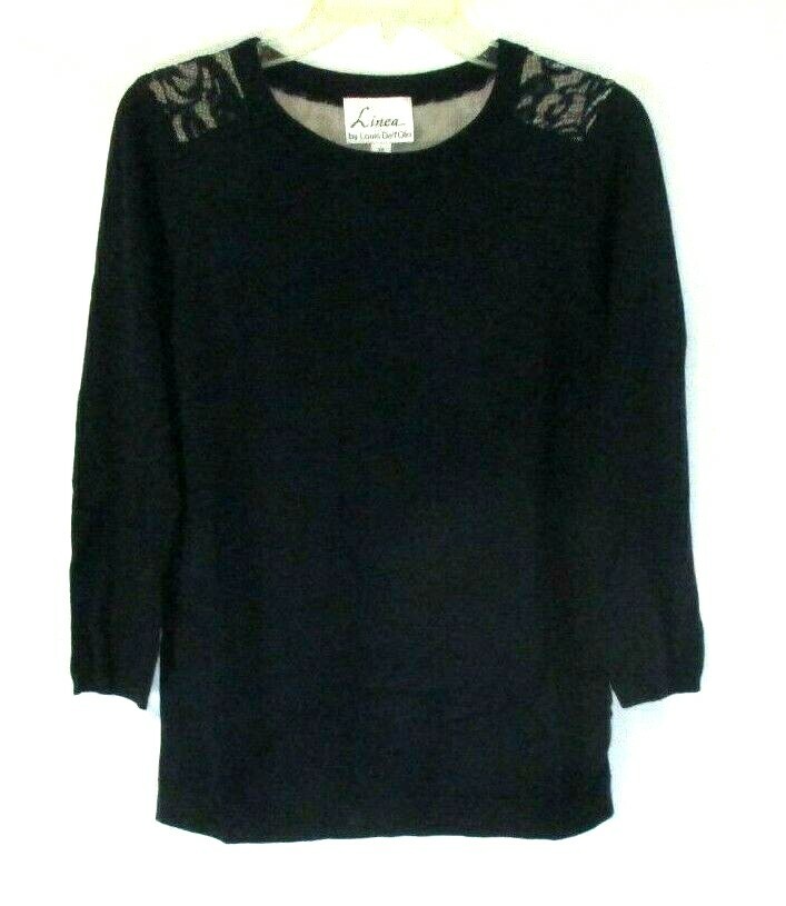 New Linea Louis Dell'Olio Sweater Lace Back Blue Size XS A273301 Women ...