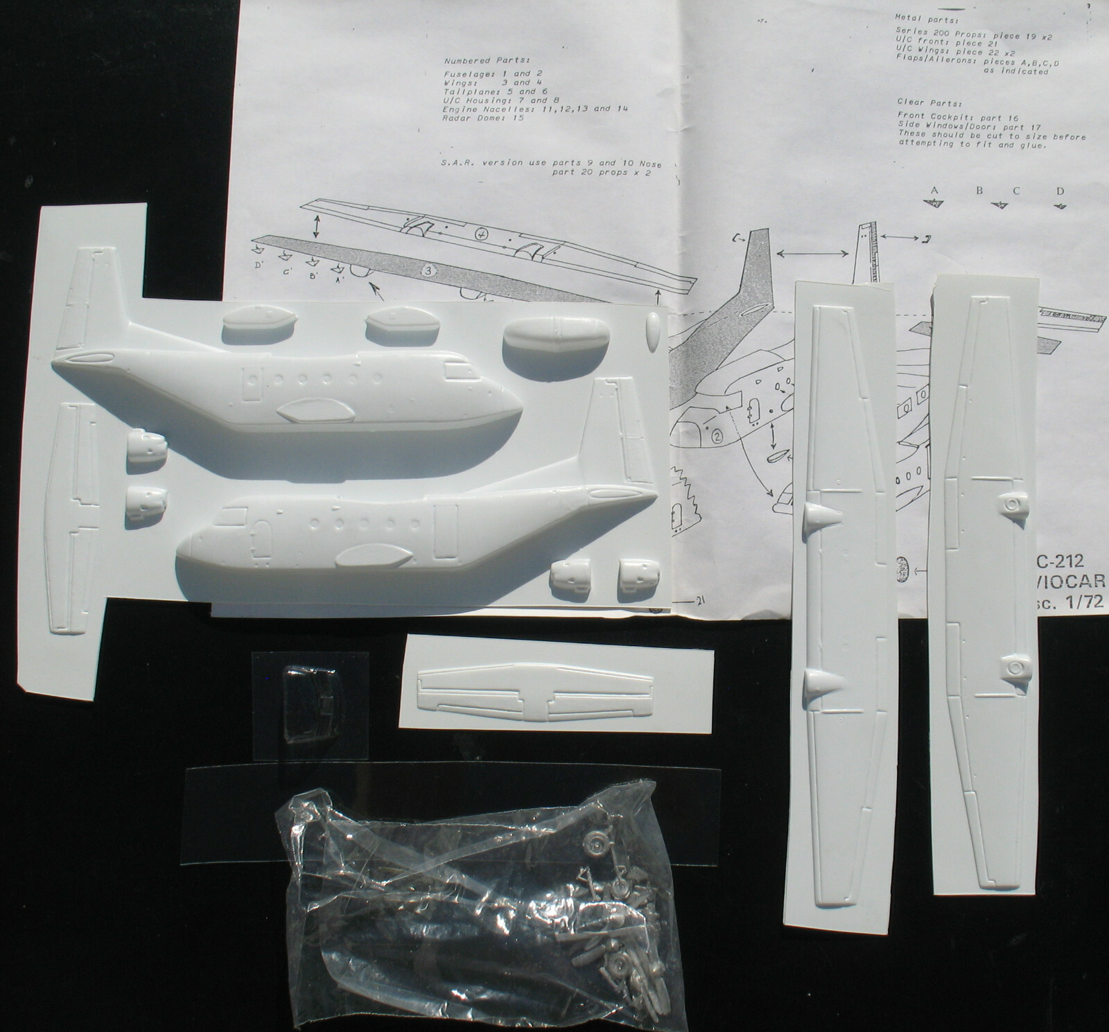 FORMA PLANE D89 - CASA C-212 AVIOCAR - 1:72 - MHW Models Bausatz VAC ...