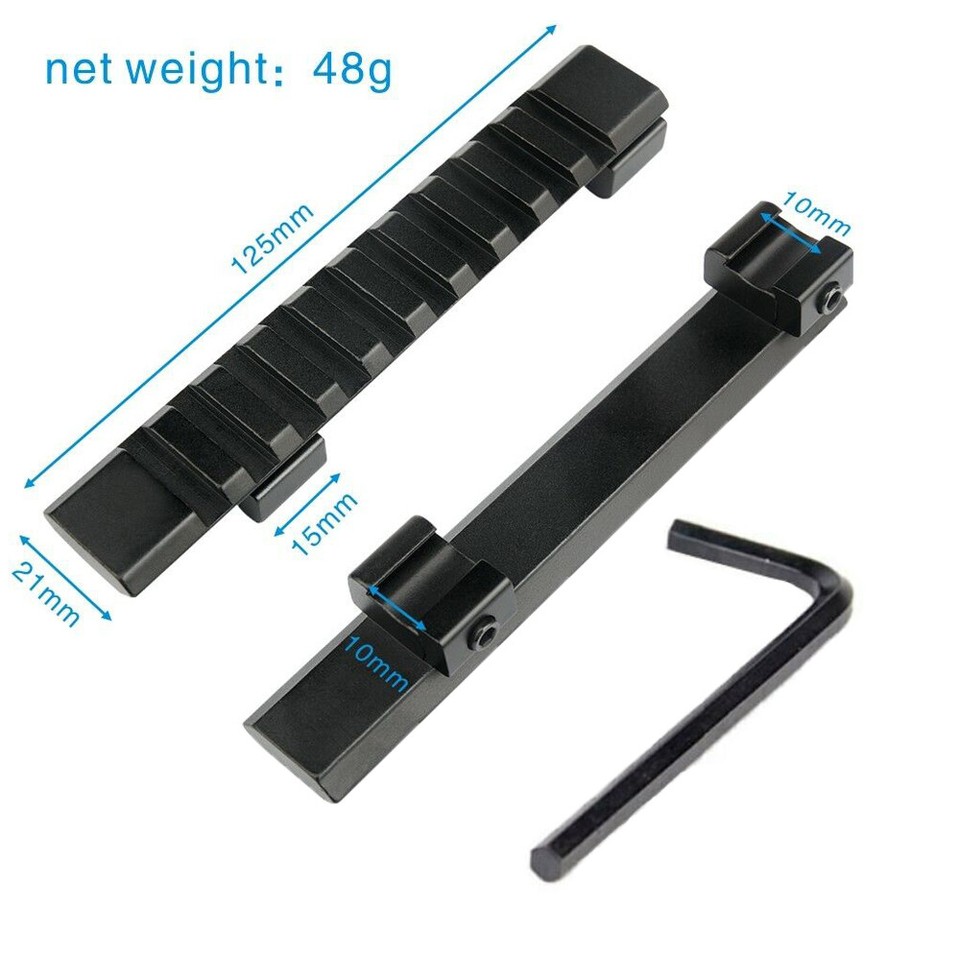 Dovetail 11mm to 20mm Extend Rifle Scope Mount Picatinny Rail Adapter ...
