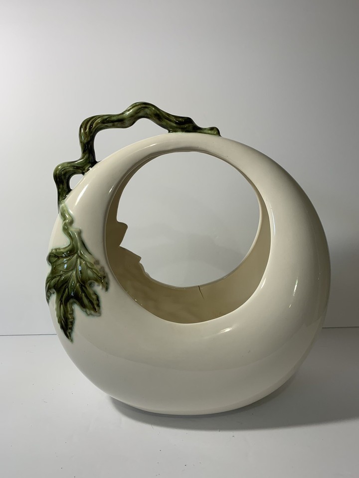 Vintage Hull Tokay Grapes Leaves with Grapevine Handle Pottery Planter ...