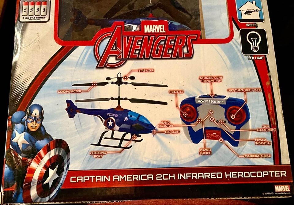 Marvel Avengers Captain America remote control helicopter toy NEW in ...