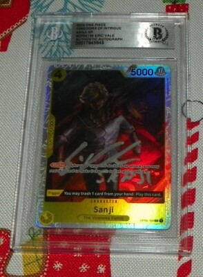 Eric Vale Sanji One Piece Signed Card Auto BAS #OP04-104 SR Bandai ...