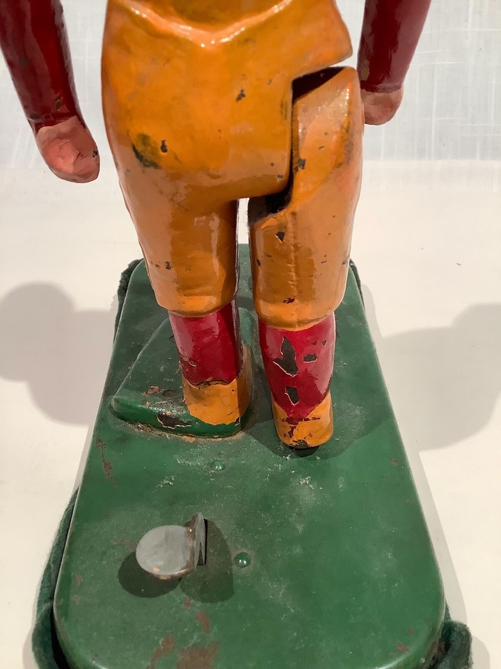 1920s-1930s WOOLSEY IRON TOY FOOTBALL KICKER ON TIN BASE, SUPERB ...