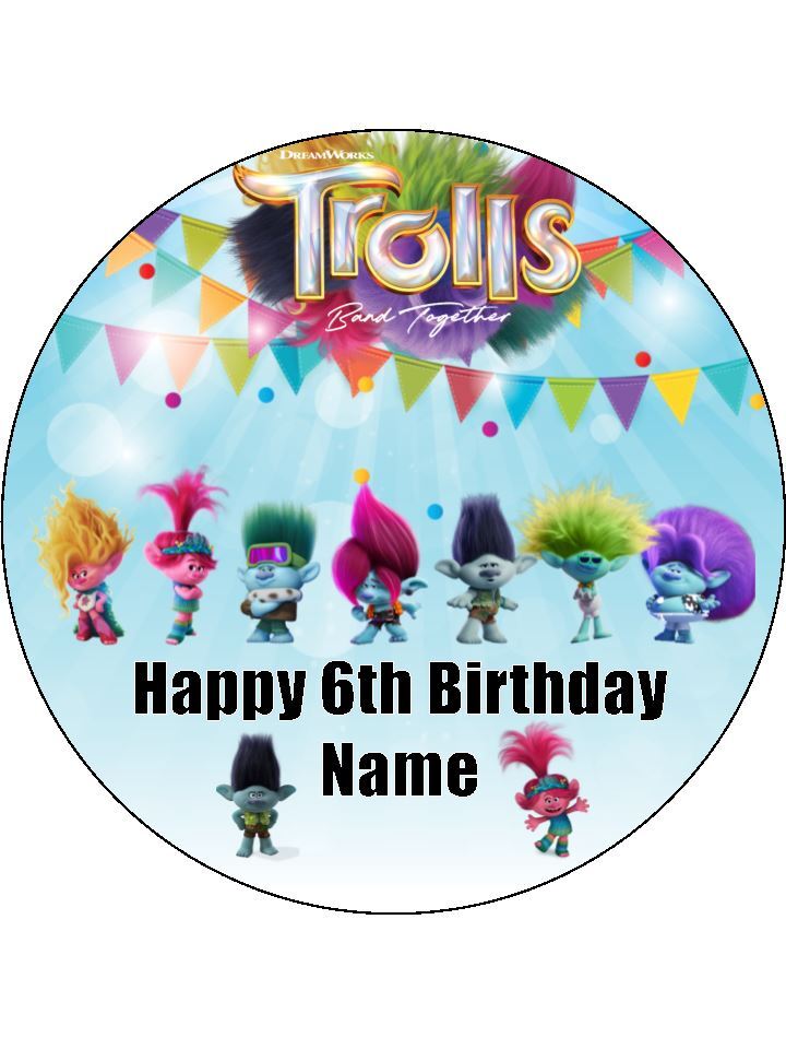 Printable Cupcake Toppers Trolls Trolls Band Together Inspired Cupcake