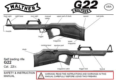 Walther G22 Rifle Owners Instruction and Maintenance Manual | eBay