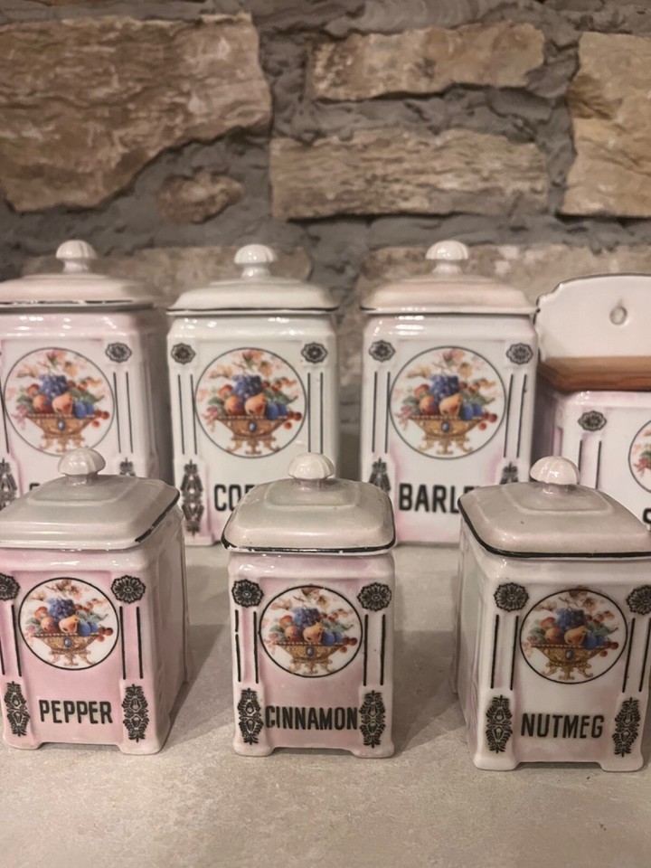 antique spice jar set vintage | eBay