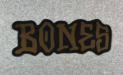 Powell BONES Wheels BONES Skateboard Sticker 7in gold reflective | eBay