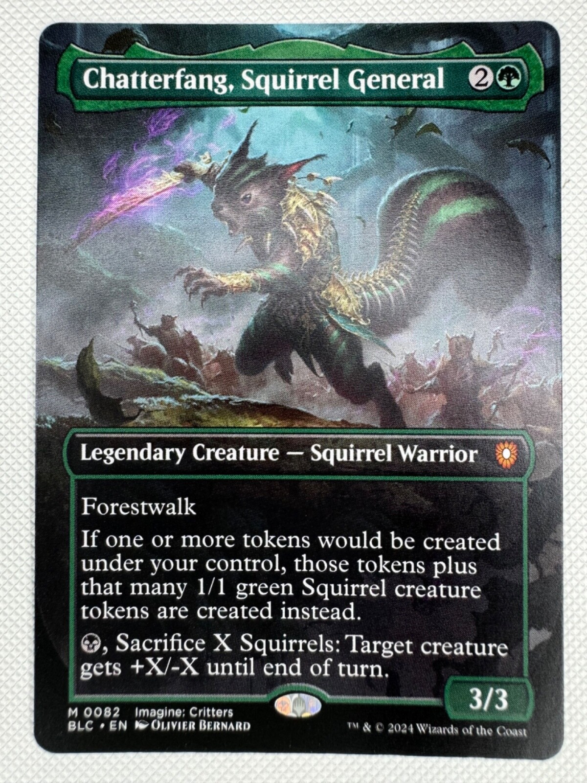 Magic the Gathering: Chatterfang, Squirrel General (Borderless 0082 ...