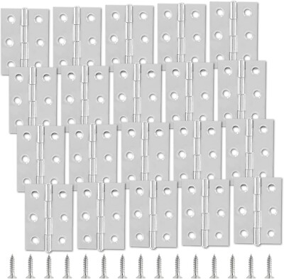 10/20 Pc 2" Butt Hinges Stainless Steel Cabinet Hinges Small Door ...