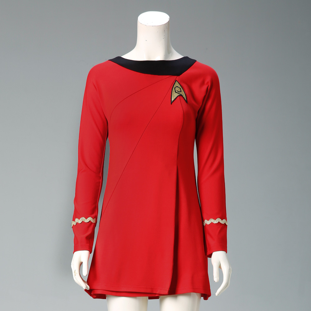 The Original Series Female Duty Blue Red Dresses TOS Starfleet Uniform ...