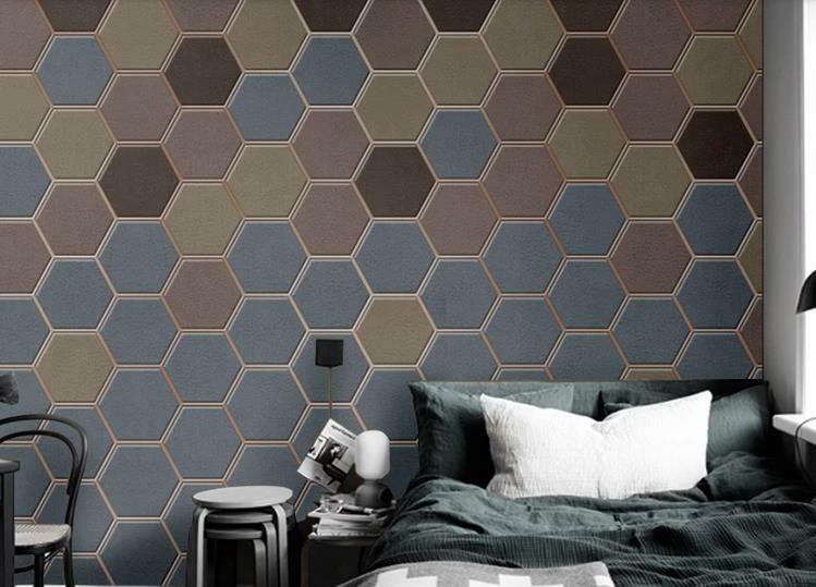 3D Hexagon Tile Wallpaper Wall Mural Removable Self-adhesive Sticker ...