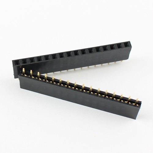 50Pcs 2.54mm Pitch 1x16 Pin 16 Pin Female Single Row Straight Header ...