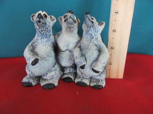 Three Hugging Bears Figurine Rick J. Rowley 2003 Lost Woodsman Polar | eBay