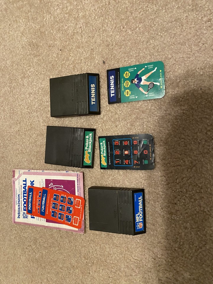 Intellivision Game Lot SEE DESCRIPTION, NFL FOOTBALL, POKER & BLACKJACK ...