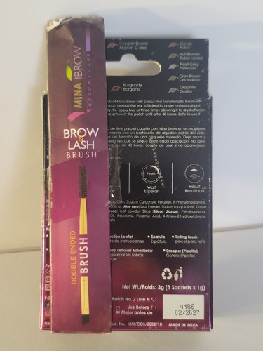 Mina Ibrow EYE BROW Tint Kit Spot Coloring Brow Tinting Powder BLACK ...