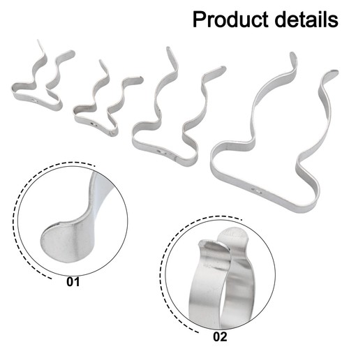 48 Piece Heavy Duty Tool Spring Terry Clips for Storage and ...