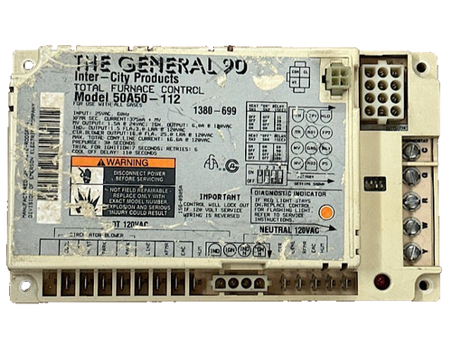50A50-112 GUARANTEED WORKING TESTED GOOD Furnace Control Board 1380-699 ...