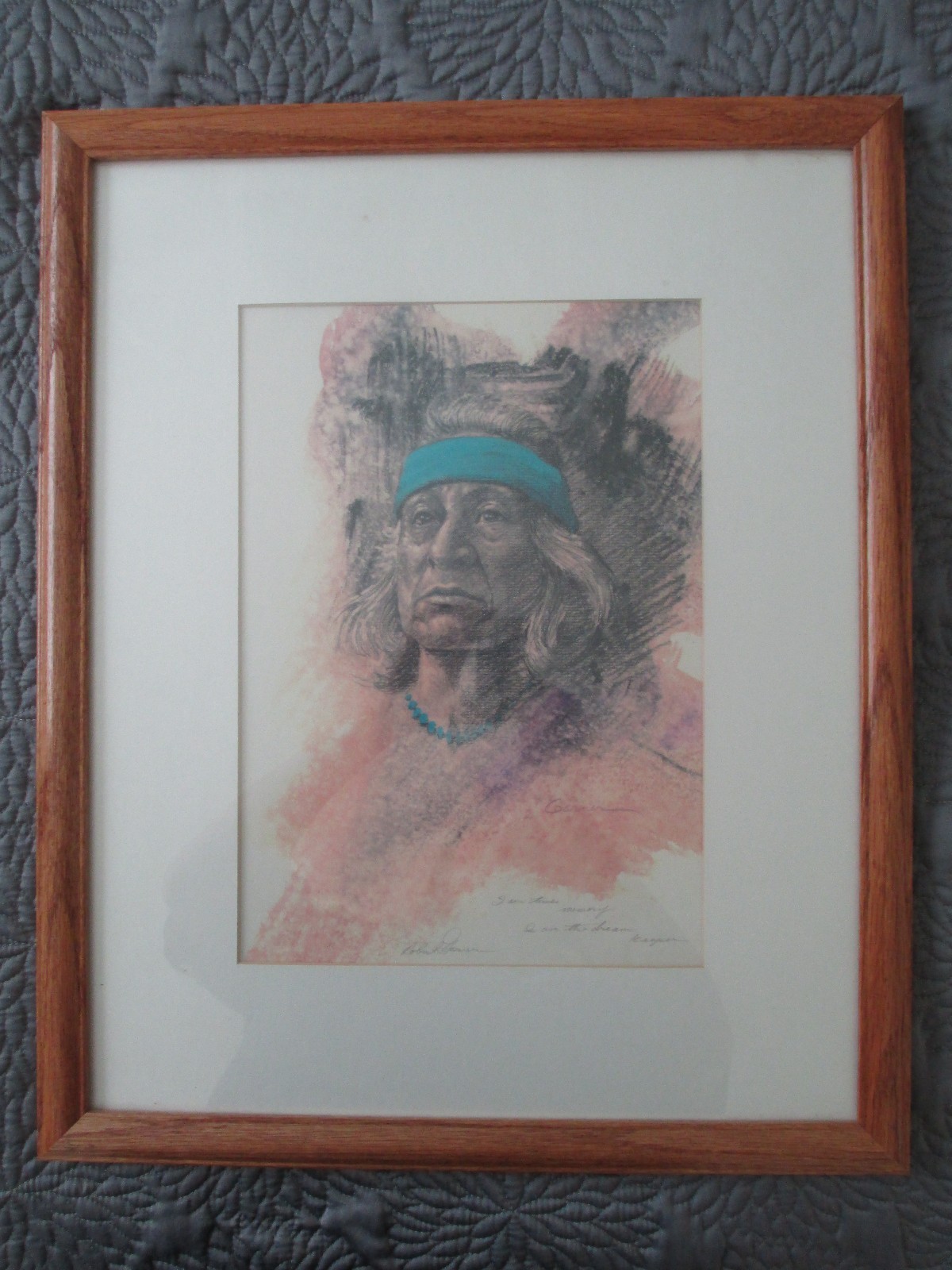 Signed Robert Garner Native American Dream Keeper Portrait 611A | eBay