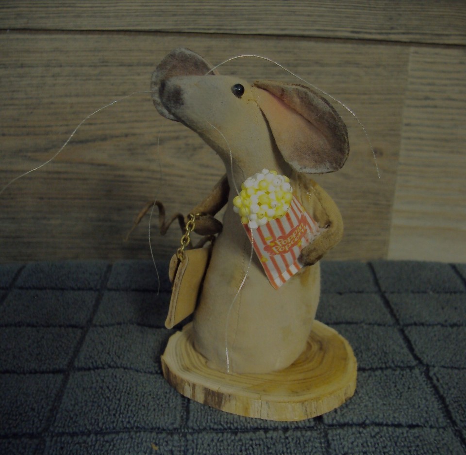 primitive farmhouse folk art country handmade artist mouse doll ooak ...
