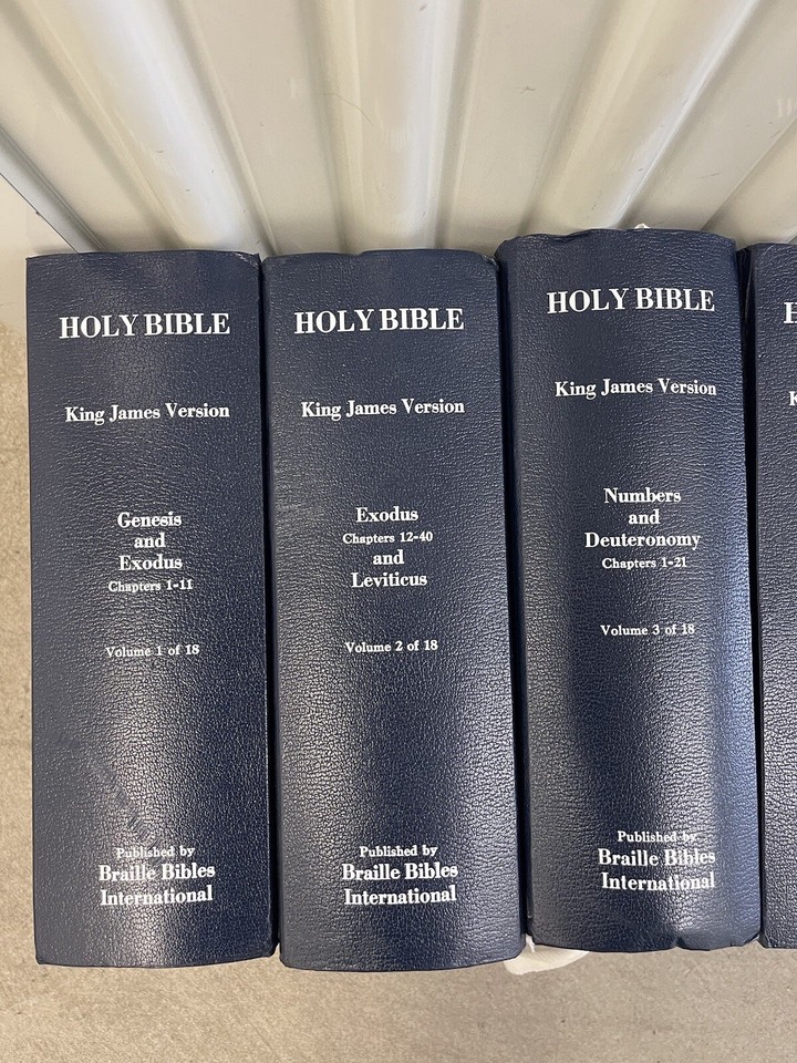 BRAILLE Holy Bible King James Version 1611, Braille Bible Complete 1-18 ...