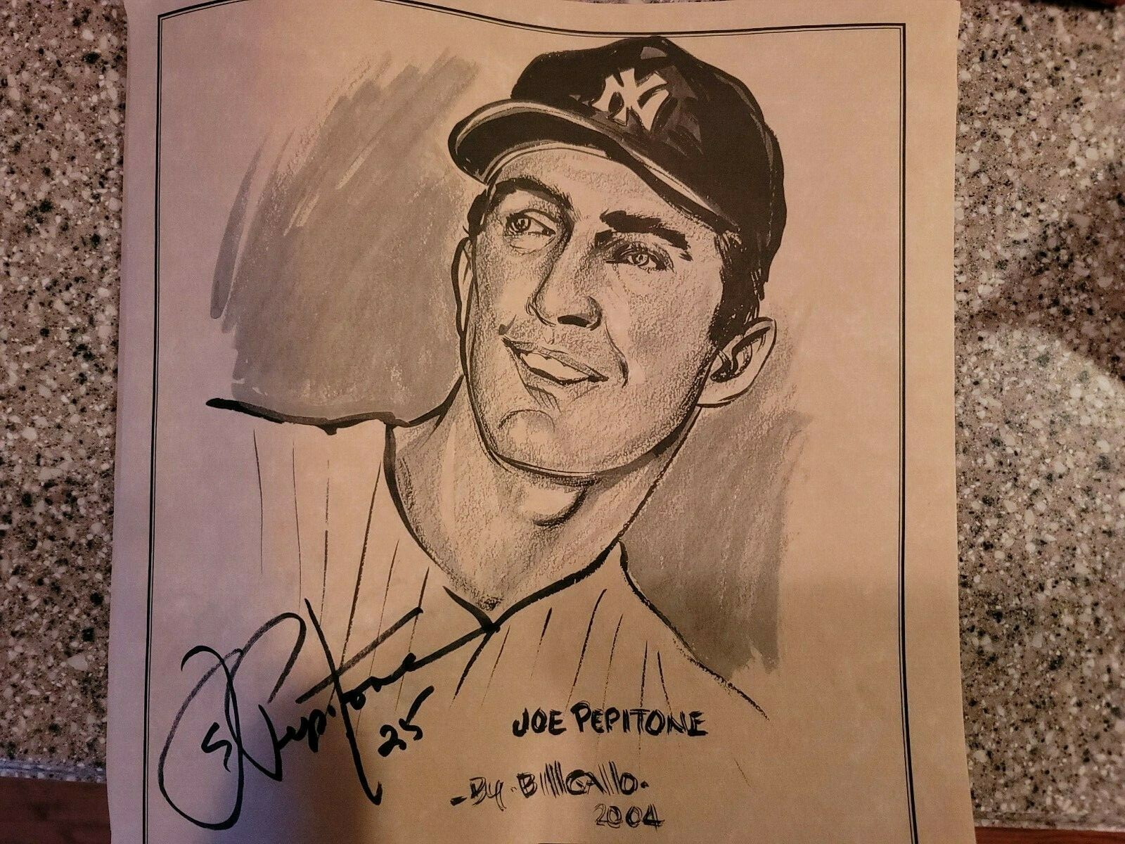 Joe Pepitone hand signed autographed Bill Gallo Print - 20 available | eBay