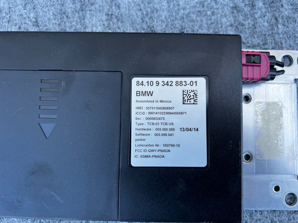 TELEMATICS COMMUNICATION CONTROL MODULE 9342883 BMW F15 F16 X6 X5 2014 ...