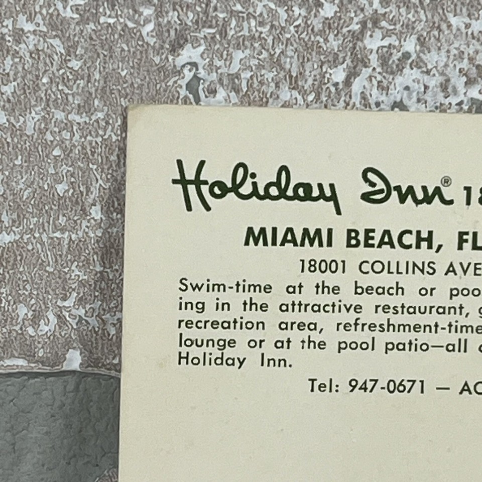 Vintage Holiday Inn Miami Beach, FL Postcard Hotel Pool Swim Florida ...