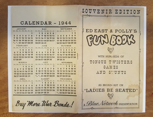 Ed East & Polly's Fun Book from the Live NBC Blue Network Broadcast ...