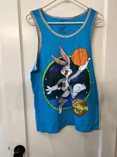 Men’s/Teen's Space Jam Retro Style Tank Top Tune Squad Size Medium Teal ...