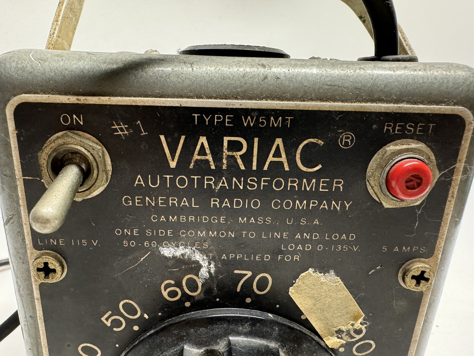 General Radio W5MT3 Adjustable Autotransformer 120 Volt 5a Variac for ...