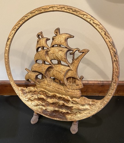 Cast iron Tower Mfg Adventures Ship Tube Radio Cone Speaker Antique ...