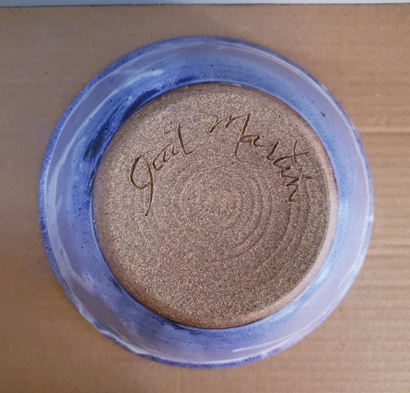 Artist Signed "Gail Martin" Studio Art Pottery Purple Stoneware Bowl | eBay