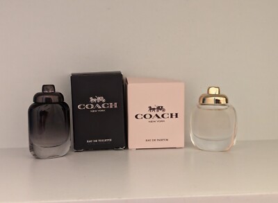 Lot of 2 Coach. Coach 0.15 oz Mini EDT for Men & Coach 0.15 oz Mini ...