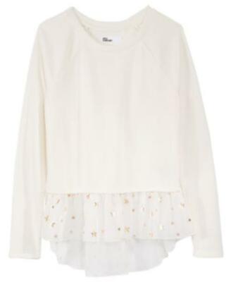 Epic Threads Girl White w Golden Stars Peplum Top Sz XL(18-20) $36 ...