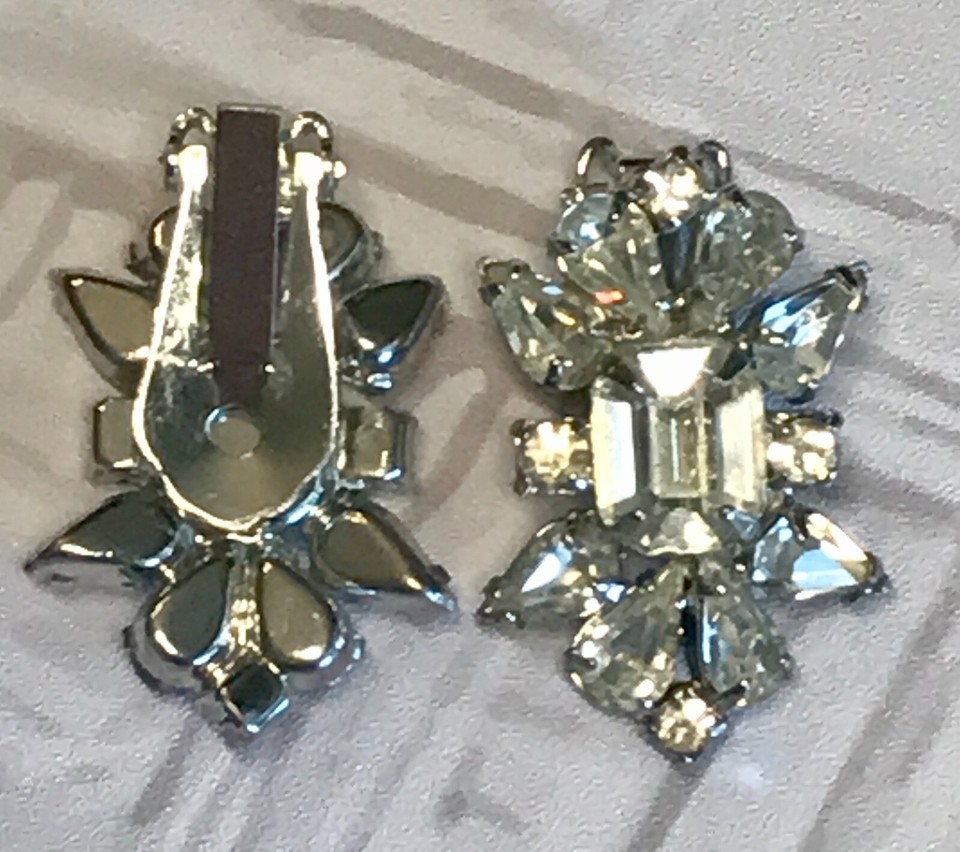 Vintage Stunning Oversized Jewel Statement Clip-On Earrings | eBay