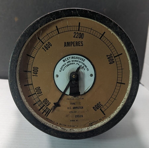 Westinghouse Antique Ammeter Steampunk Electrical Meter Industrial ...