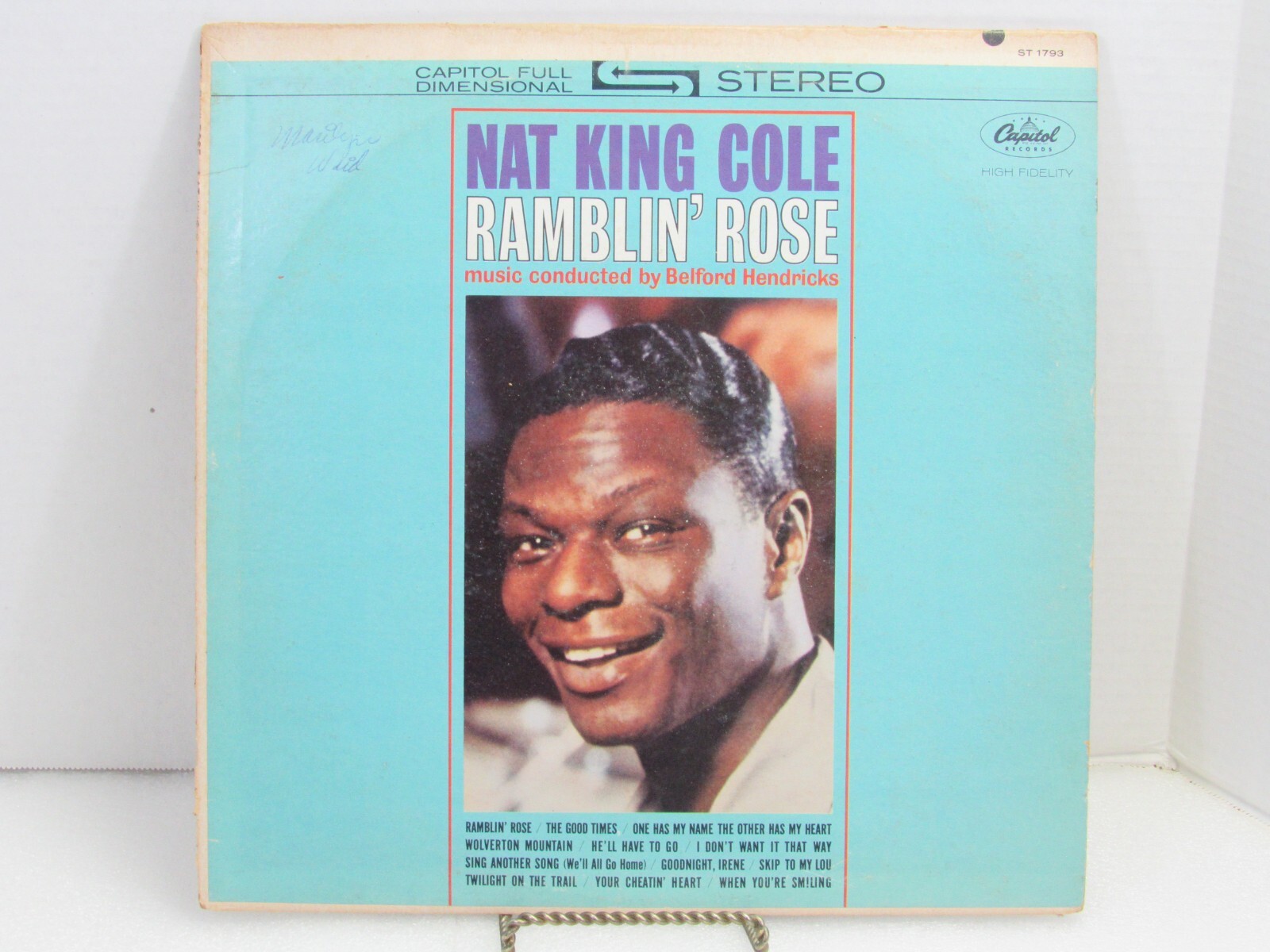 Nat King Cole Ramblin' Rose Capitol Records ST 1793 1962 Vinyl LP Album ...