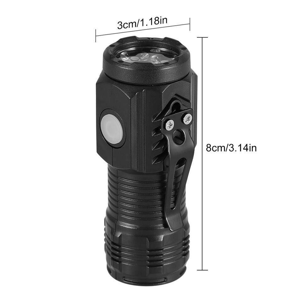Tactical Flashlight Small LED Torch Light Mini Super Bright USB ...