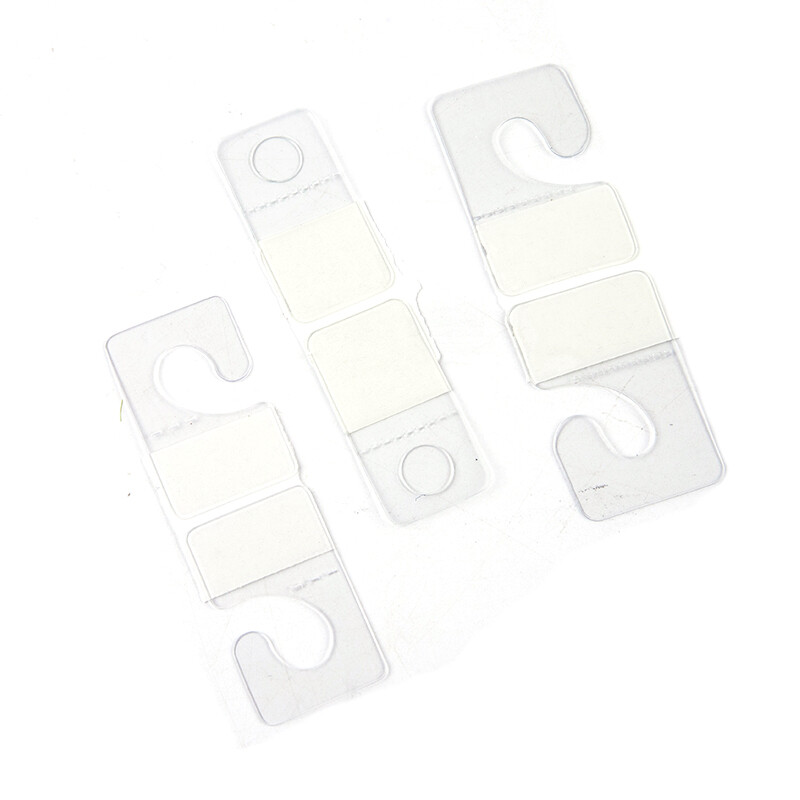 100pcs PVC Slot Hole Adhesive Hang Tags Hook Merchandise Box Bag ...