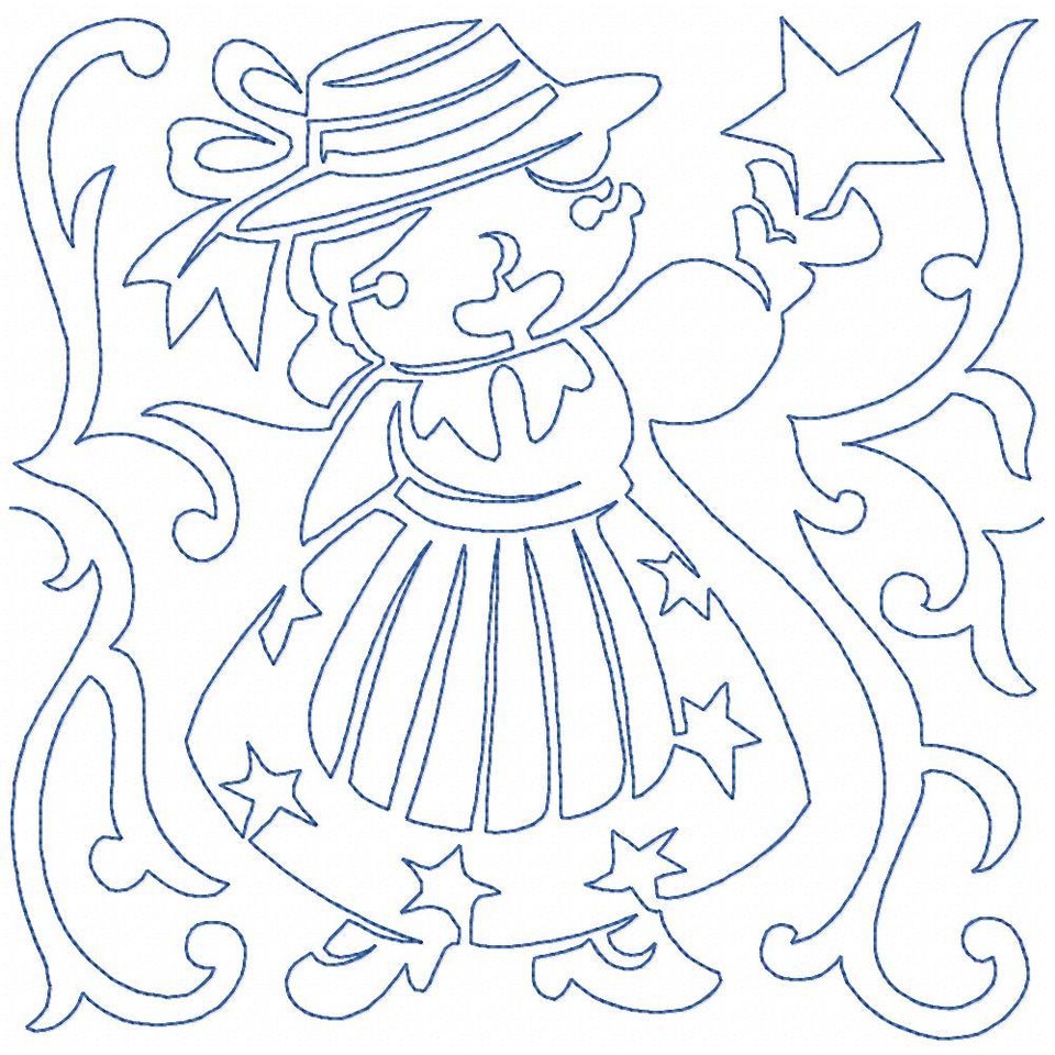 Free Motion Cute American Blocks 12 Machine Embroidery Designs Quilt 5 ...