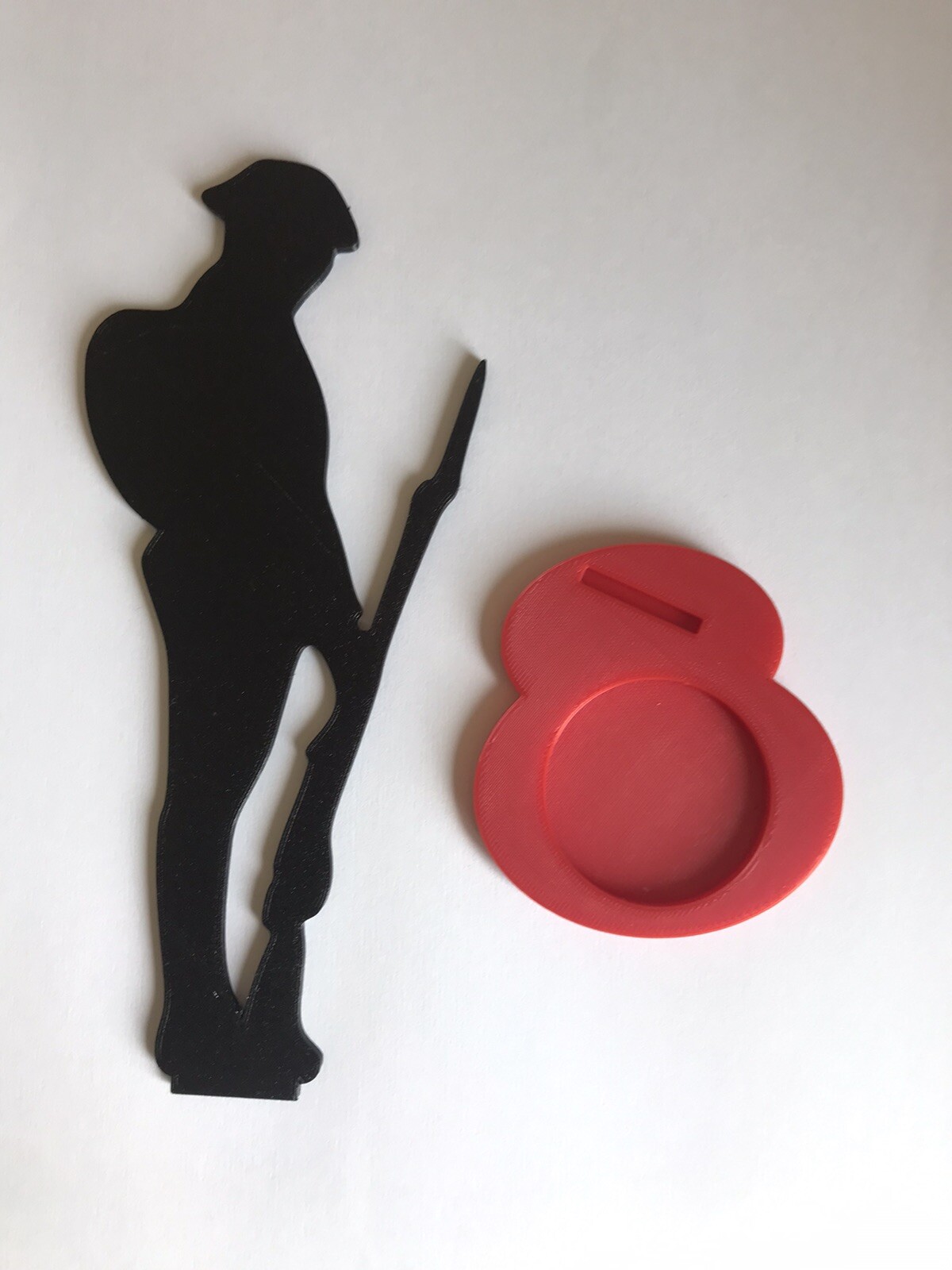 Silhouette War Memorial British Army Tommy Soldier Figure + Candle ...