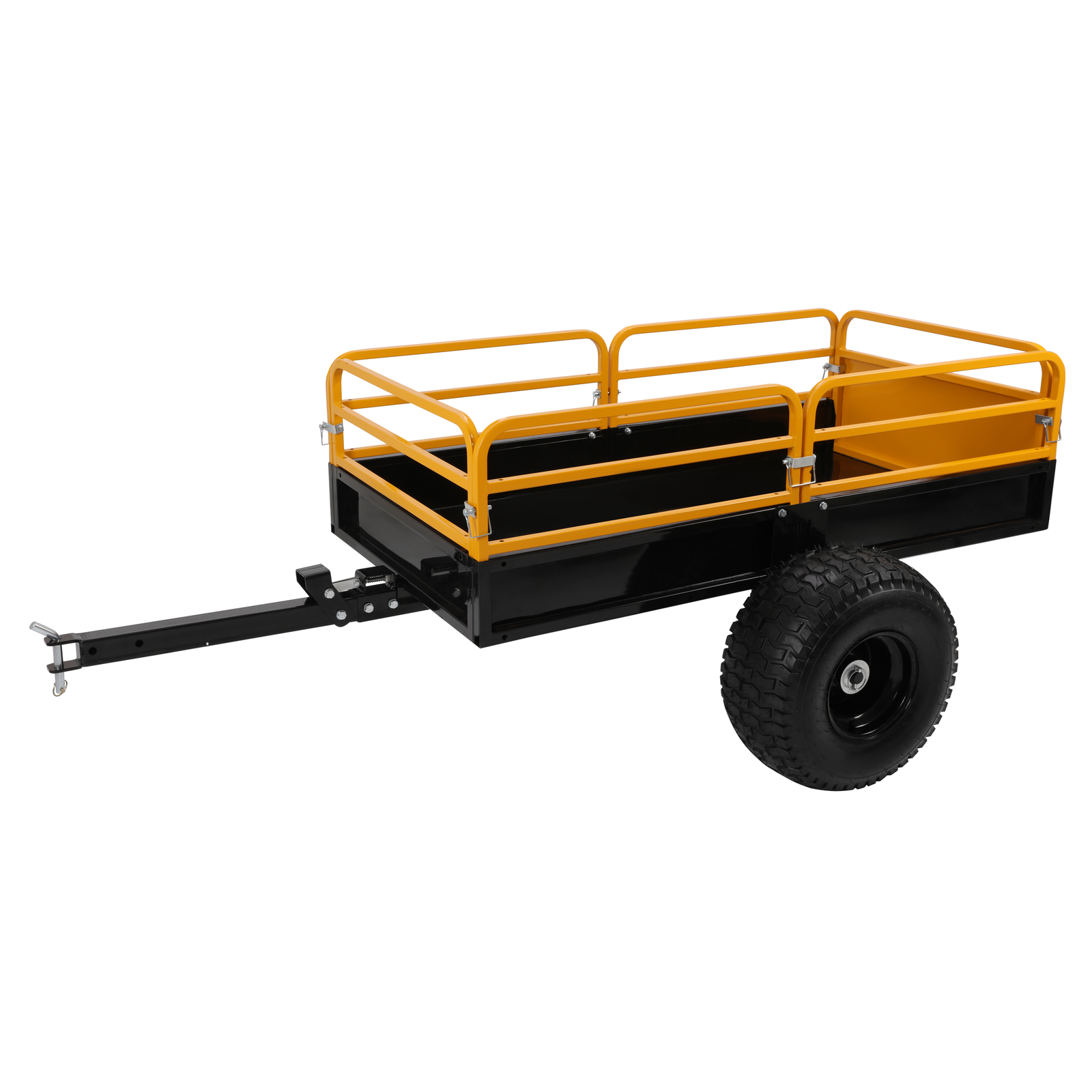 For ATV Utility Cart Cargo Trailer Tow Behind Dump Cart 1600 lbs Garden ...
