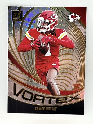 2024 Panini Donruss Football #VOR-XWO Xavier Worthy Rookie RC Vortex | eBay