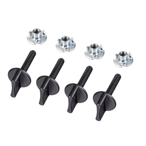 4 Pack M4x20mm Thumb Screw Bolt w/ T Nut Hand Driven Spade Nylon Metric ...